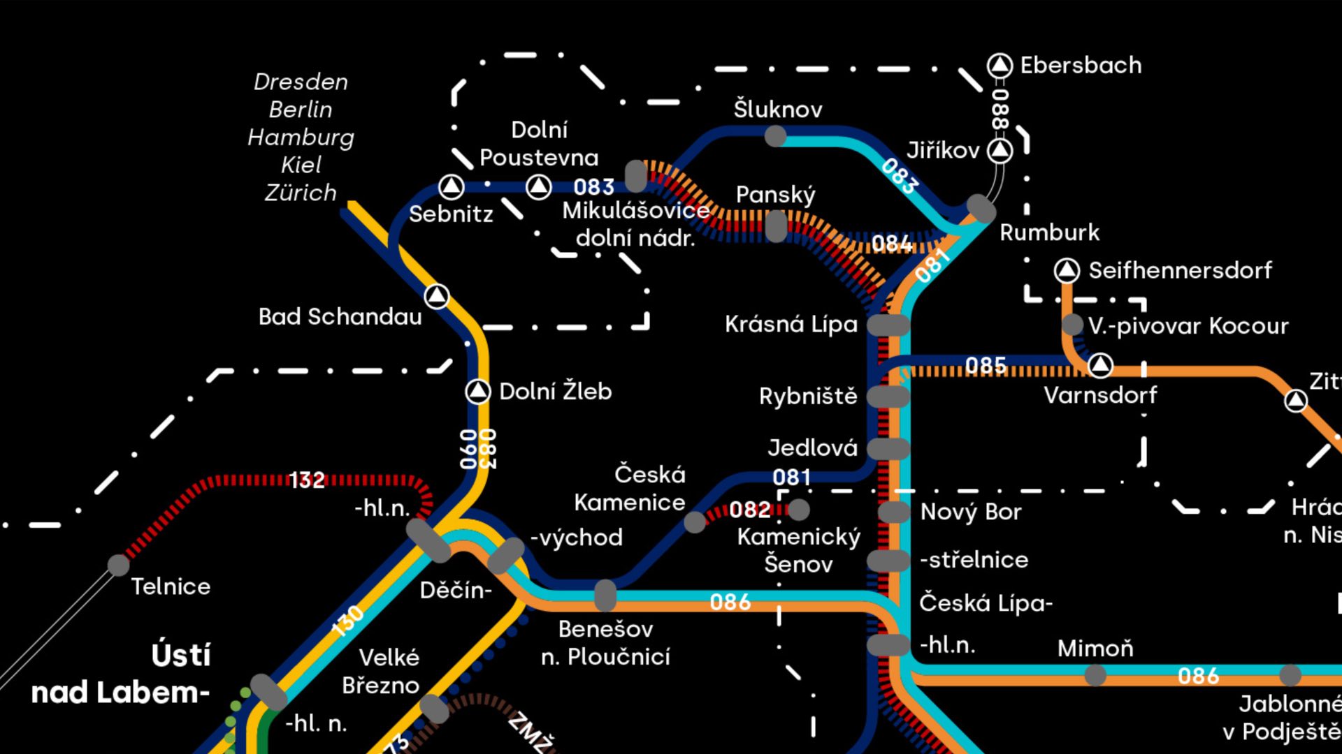 Vznikla velká železniční mapa, která ukazuje, kde jezdí jací dopravci ...
