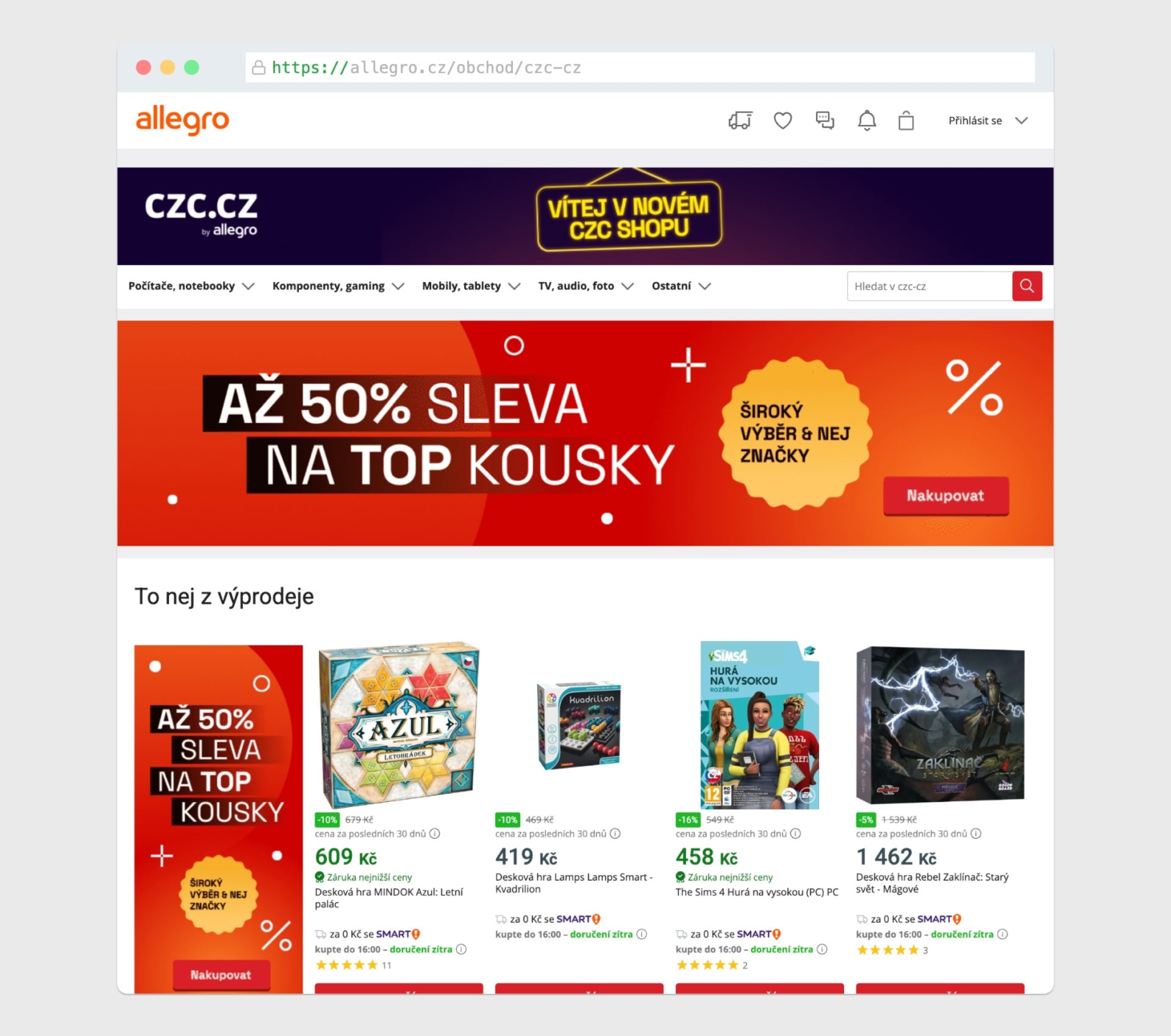 CZC jako samostatný e-shop končí. Fungovat bude jen na Allegru ...