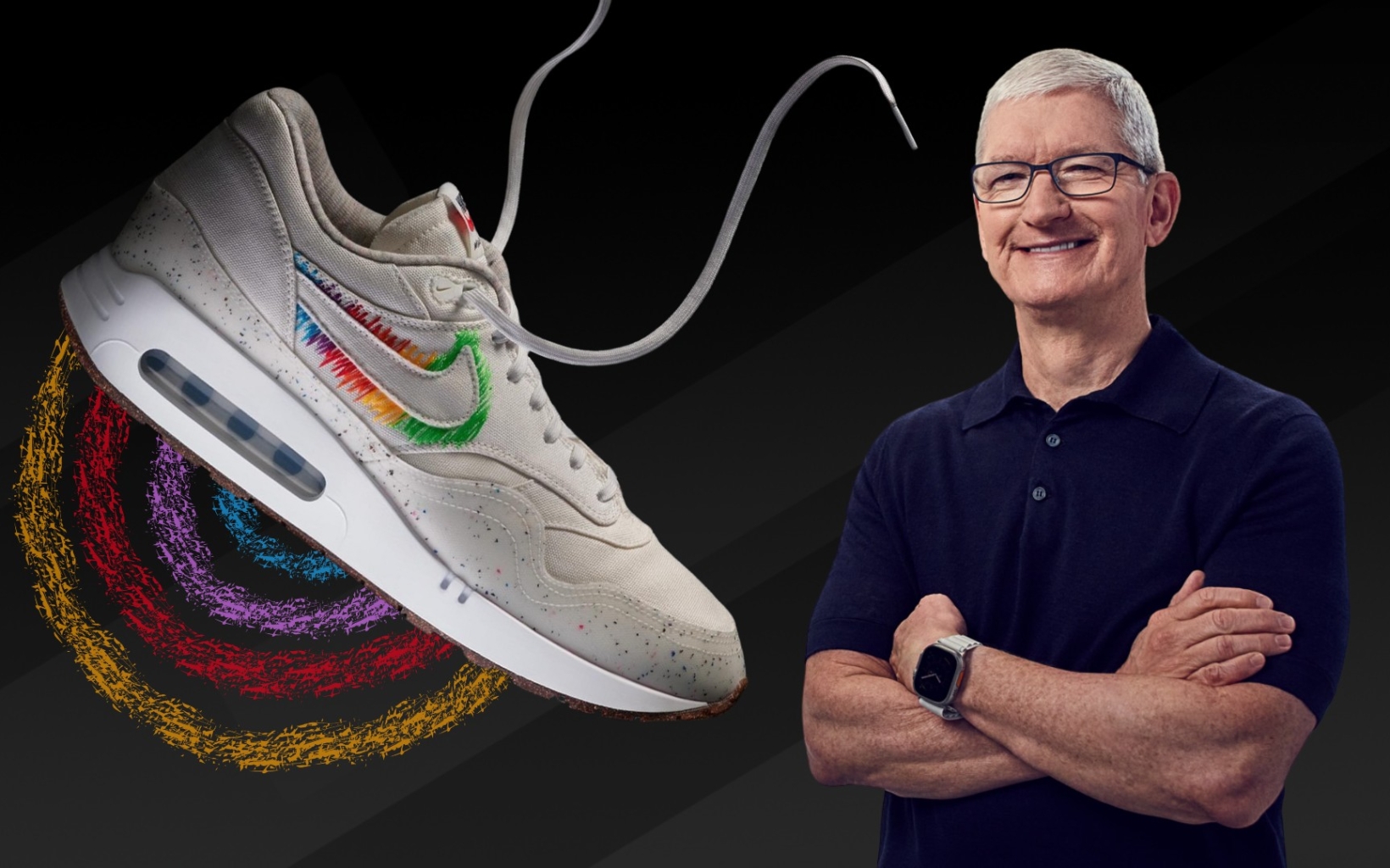 Tim Cook dostal raritní tenisky Nike Air Max. Navrhli je i na iPadu ...