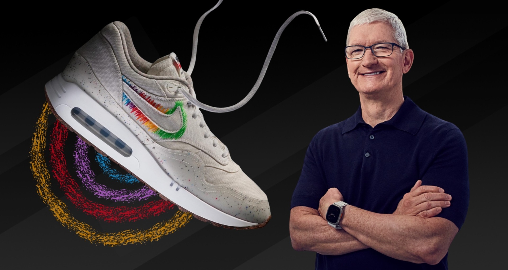 Tim Cook dostal raritní tenisky Nike Air Max. Navrhli je i na iPadu ...